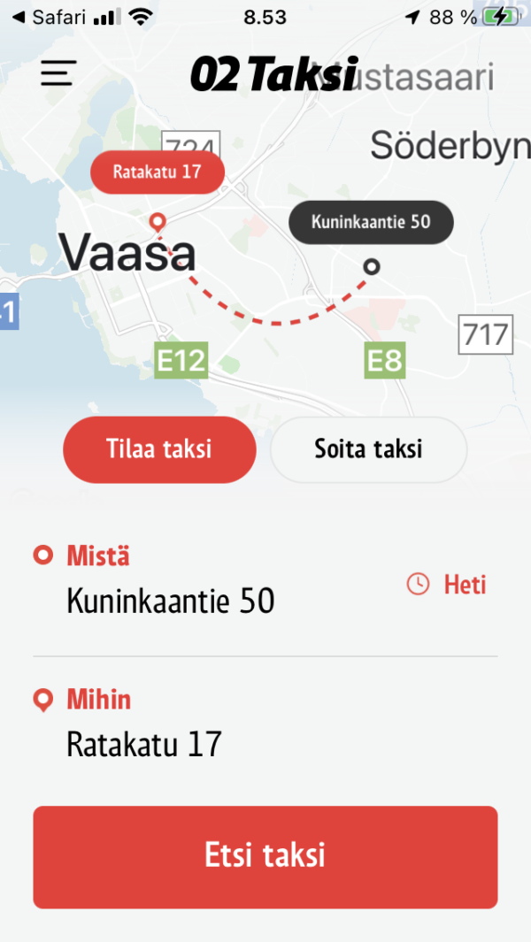 Taksi Vaasa aloittaa yhteistyön valtakunnallisen 02 Taksin kanssa ...